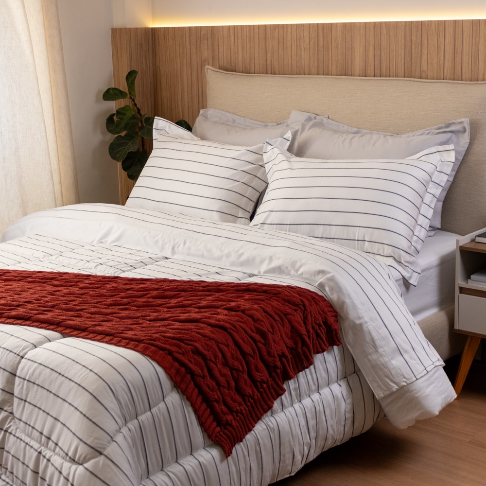 Edredom King Size Kacyumara Senzy Algodão Egípcio Percal 300 Fios